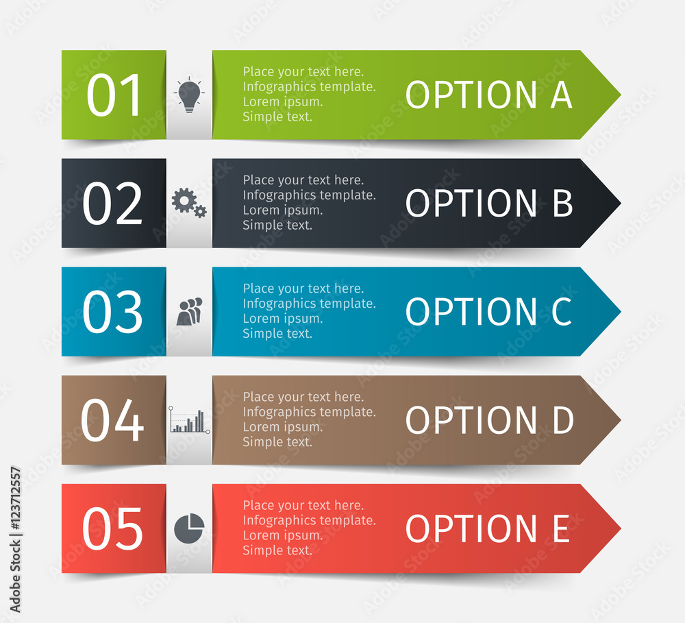 Vector elements for Infographics design. List for diagram, workflow ...