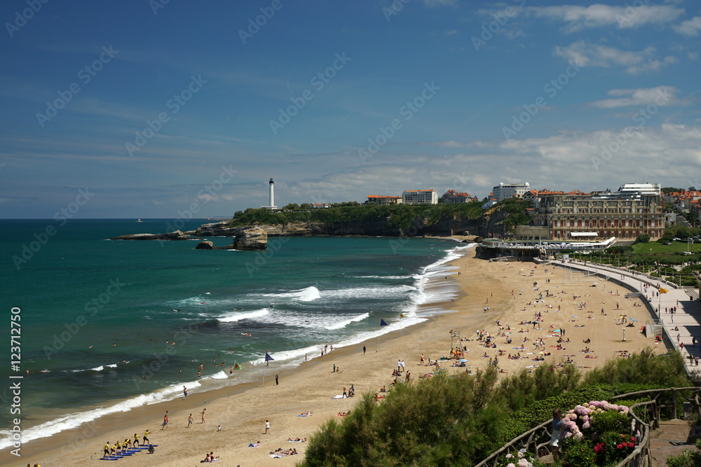 Grande plage de Biarritz Stock Photo | Adobe Stock