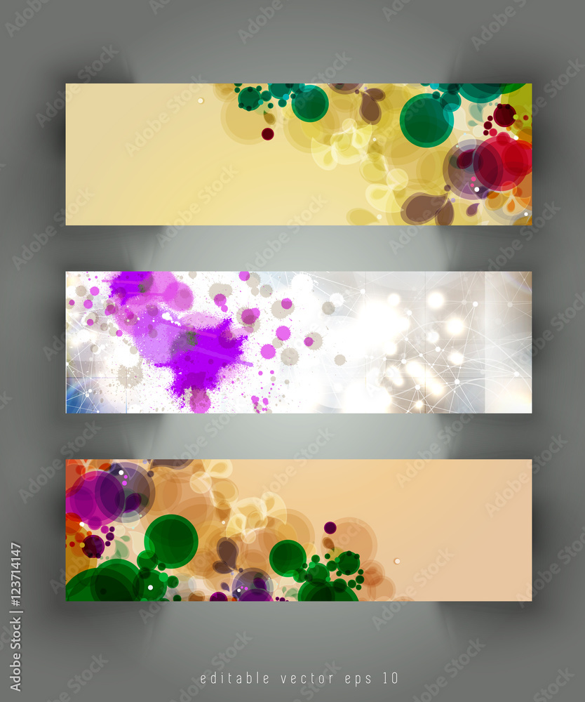 Abstract backgrounds. Banner set. Vector Stock Vector | Adobe Stock