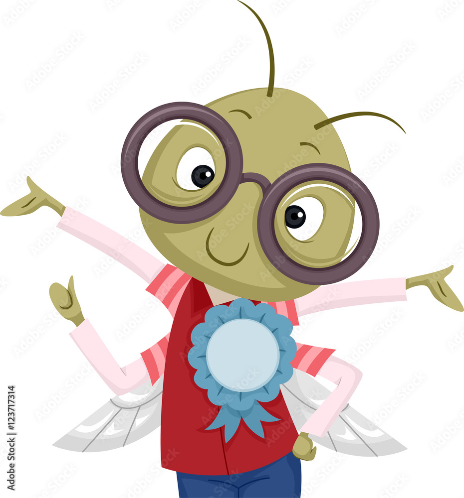 Bug Science Ribbon Award Stock Vector | Adobe Stock