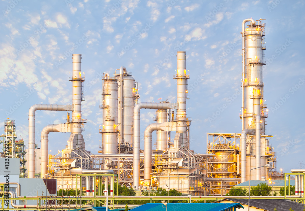 Oil gas refinery plant. May called petroleum, production or ...