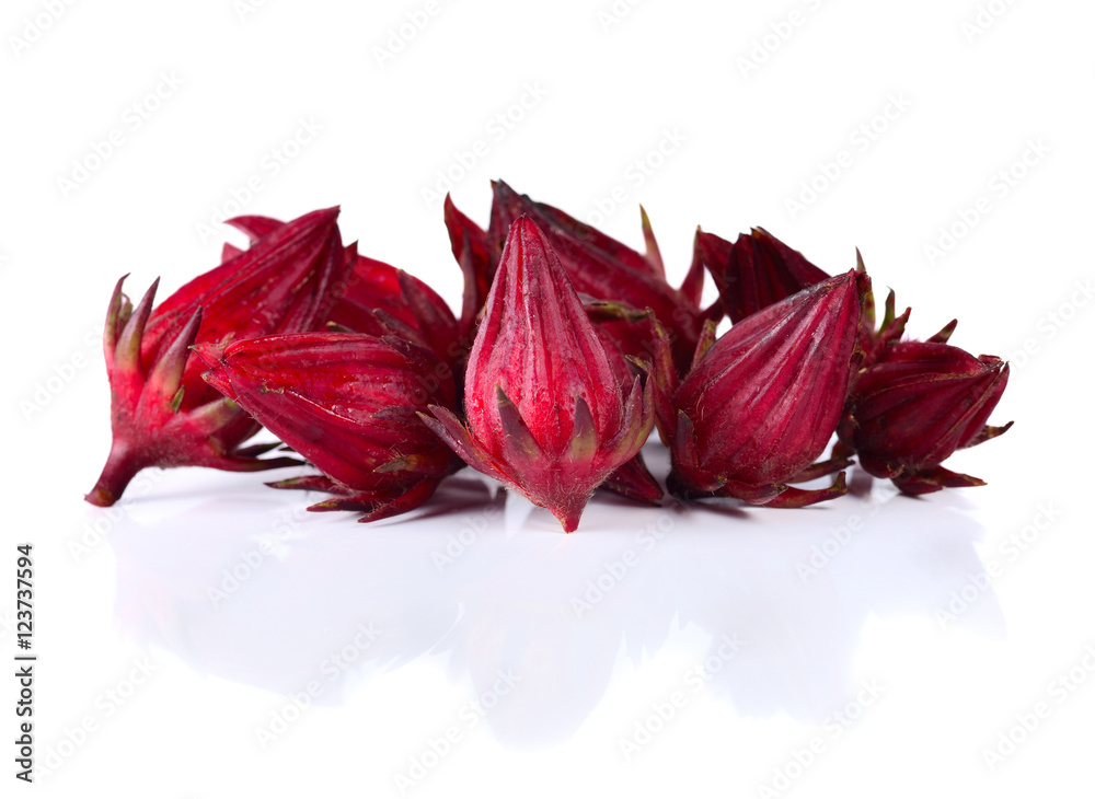 roselle fruits isolated on white background. Stock Photo | Adobe Stock