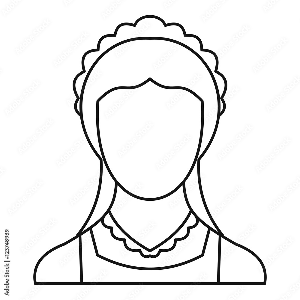 Maid icon. Outline illustration of maid vector icon for web Stock ...