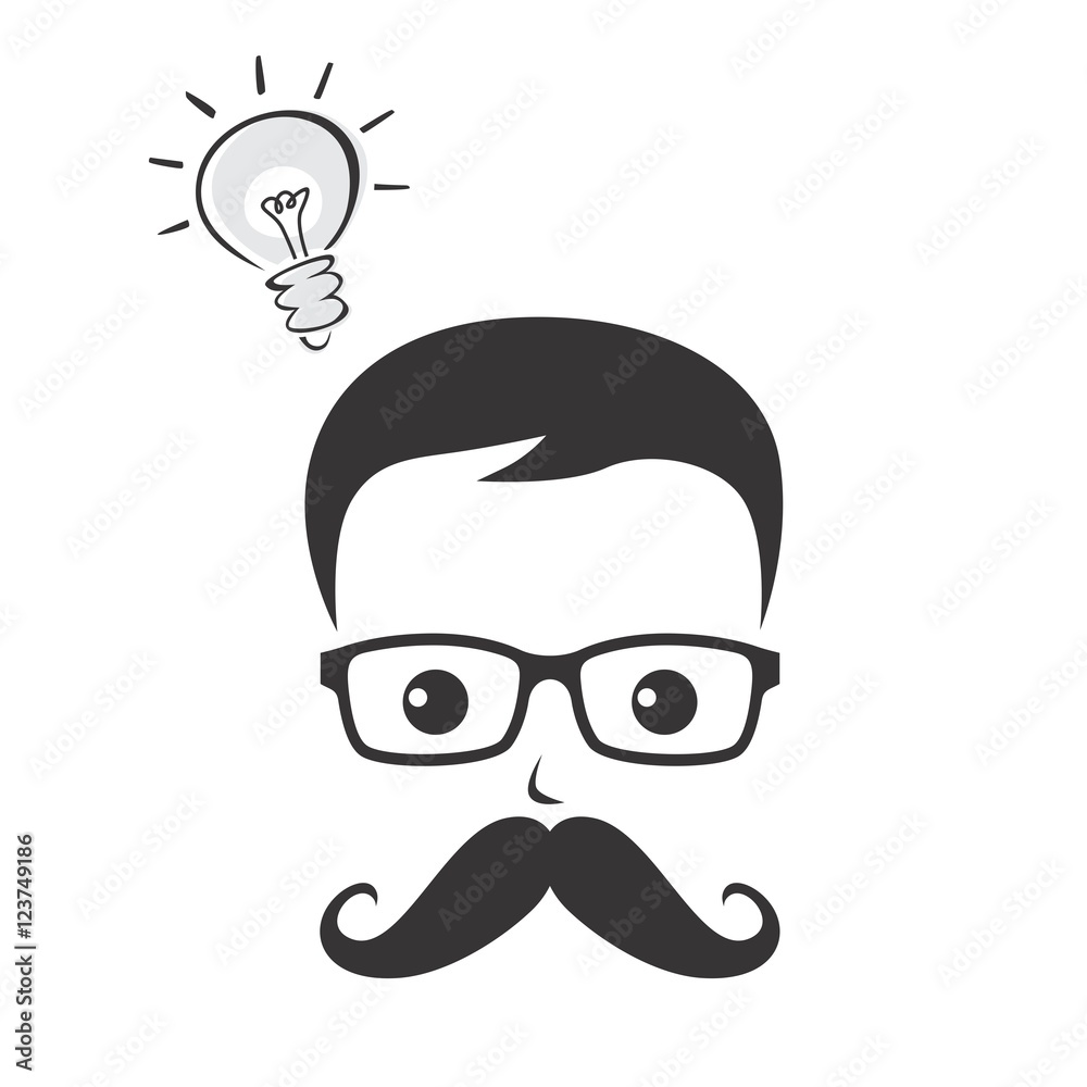 geek cartoon character Stock Vector | Adobe Stock