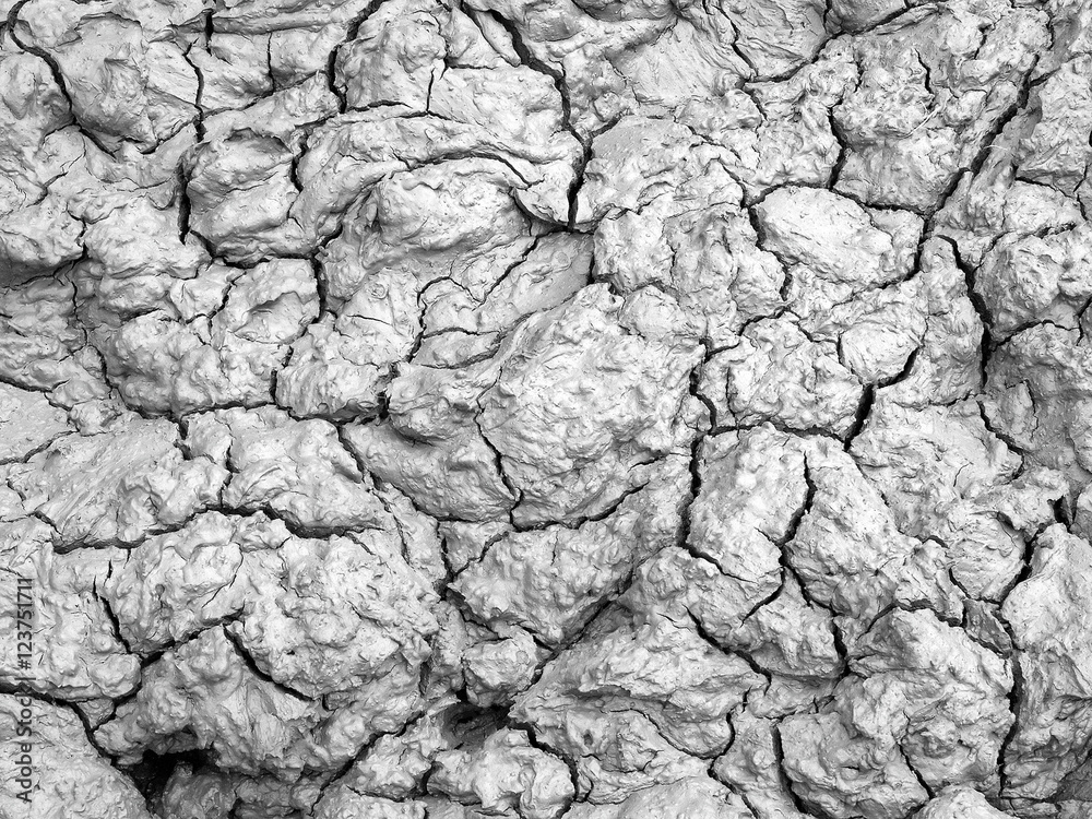 dark gray liquid mud texture, pile of wet clay soil digging in ...