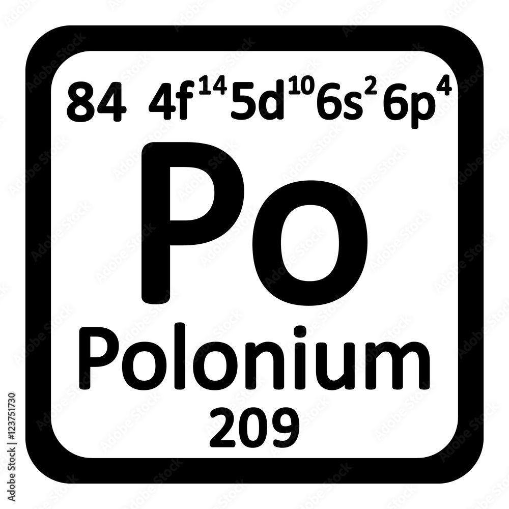 Periodic table element polonium icon. Stock Vector | Adobe Stock