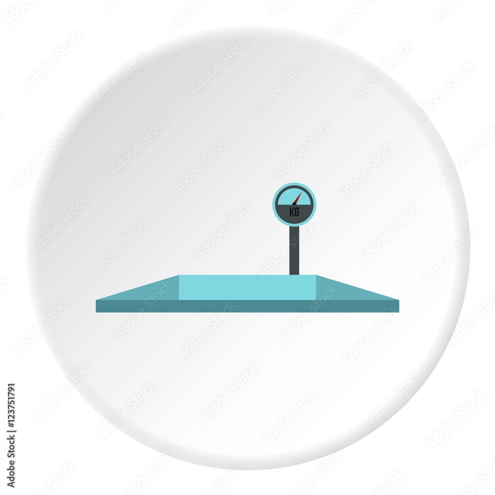 Truck scales icon. Flat illustration of truck scales vector icon for ...