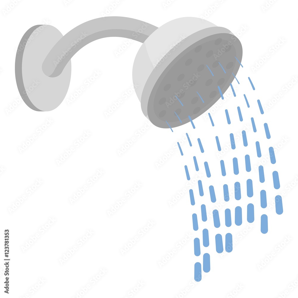 Shower icon in cartoon style isolated on white background. Hotel symbol ...
