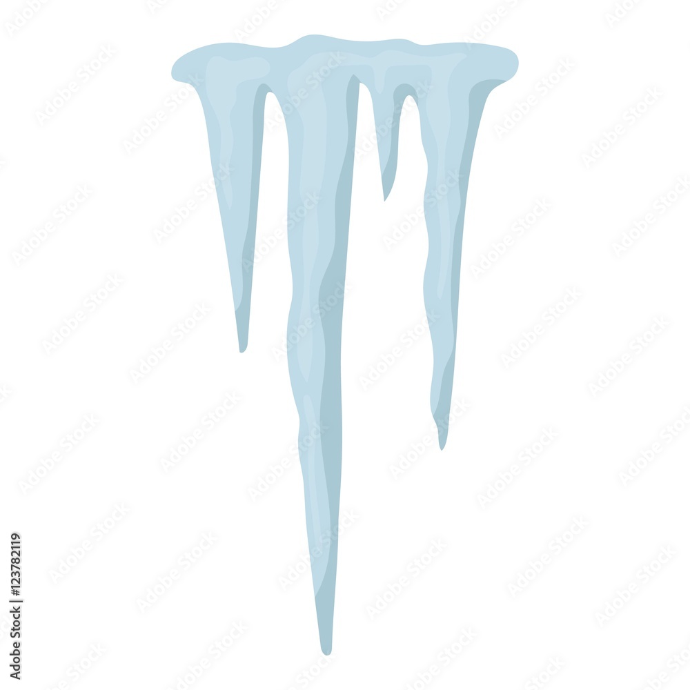 Icicles icon in cartoon style isolated on white background. Weather ...