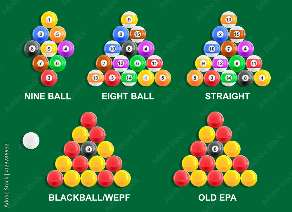 Pool Ball Racks Stock Vector | Adobe Stock