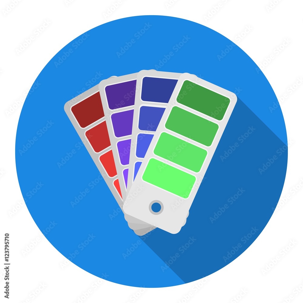 Color swatches icon in flat style isolated on white background ...