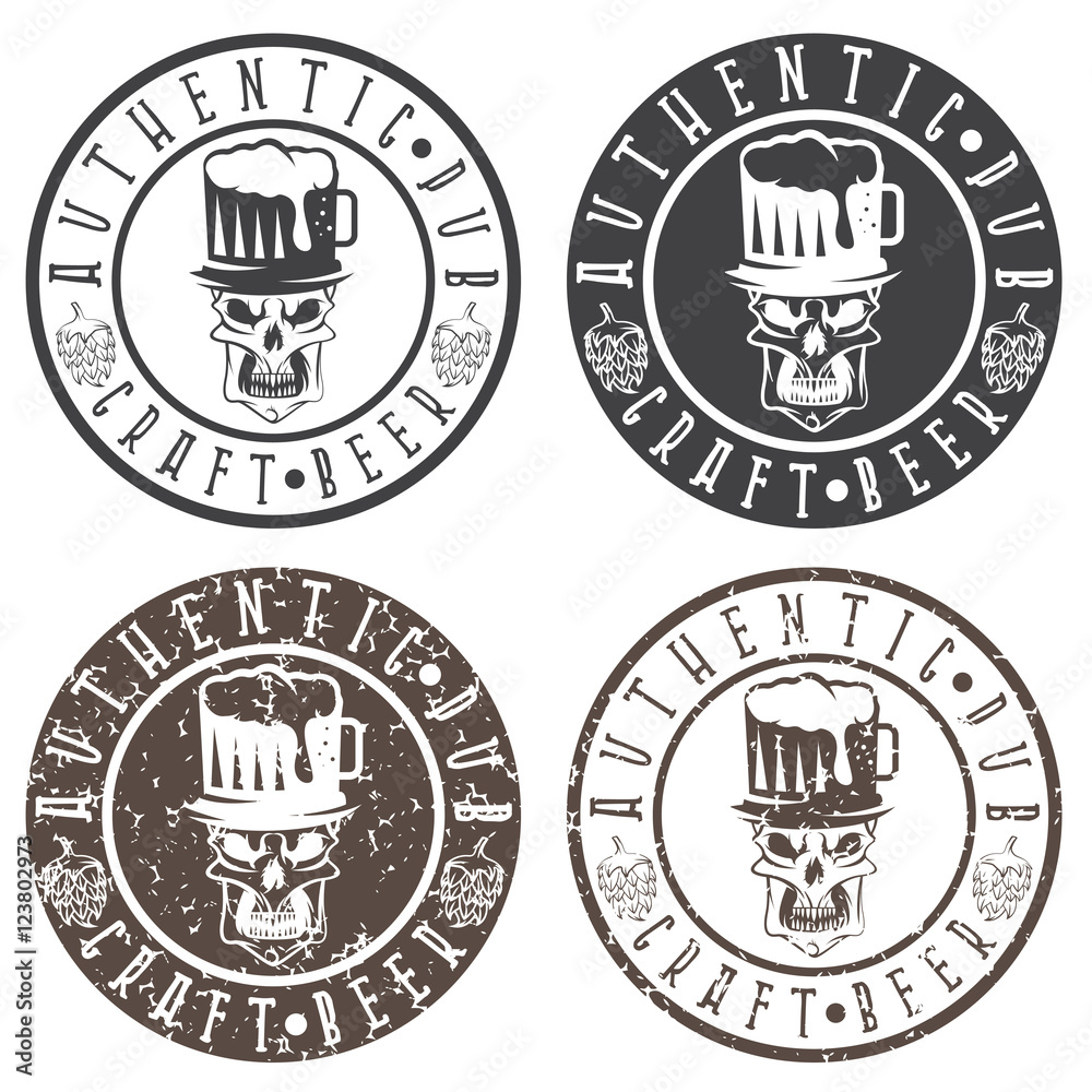Beer Labels With A Skull