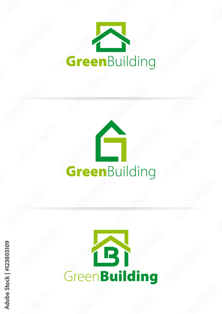 Logo edilizia sostenibile Stock Vector | Adobe Stock