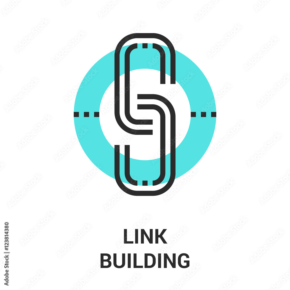 link building icon Stock Vector | Adobe Stock