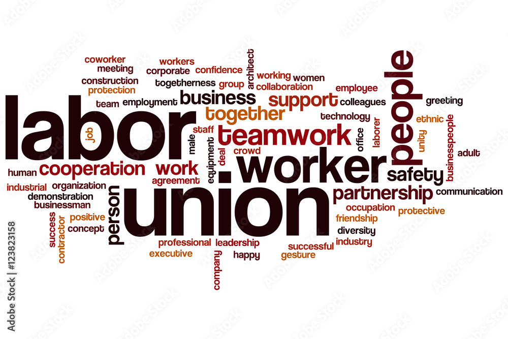 Labor union word cloud Stock Illustration | Adobe Stock