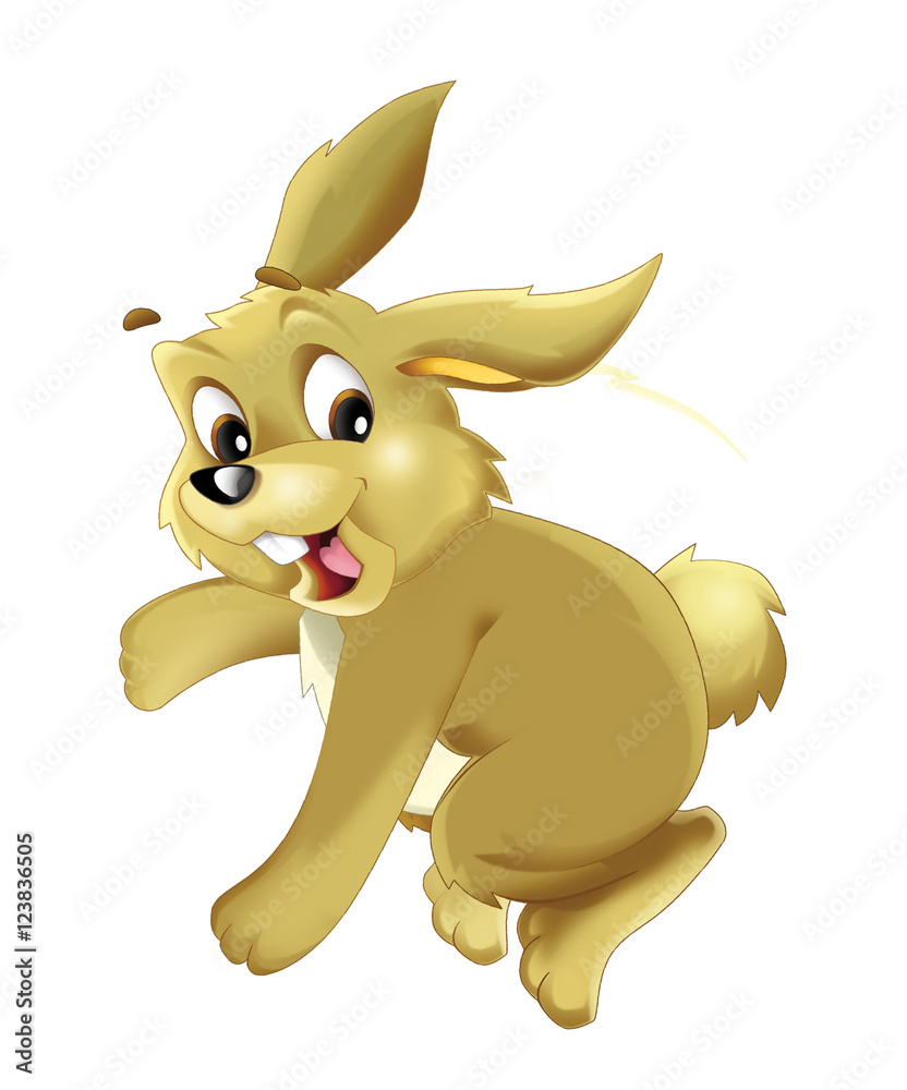 Cartoon rabbit - isolated - illustration for children Stock ...