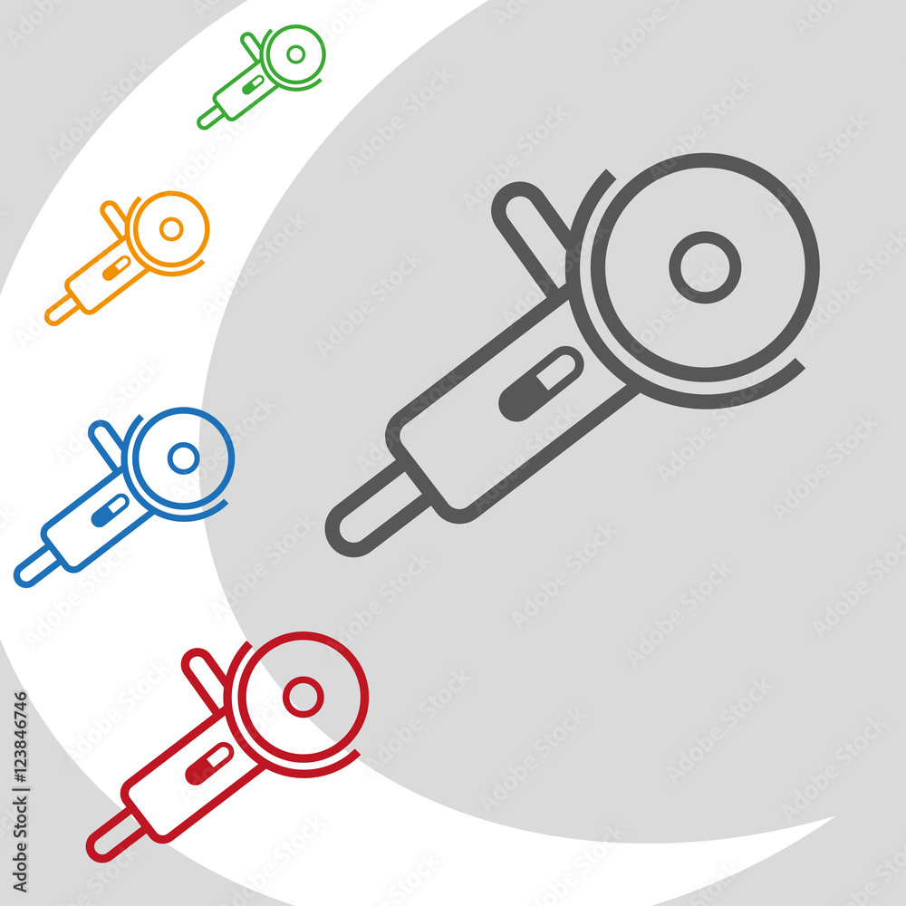 Grinder machine. Vector image Grinder machine. Silhouette Grinder ...