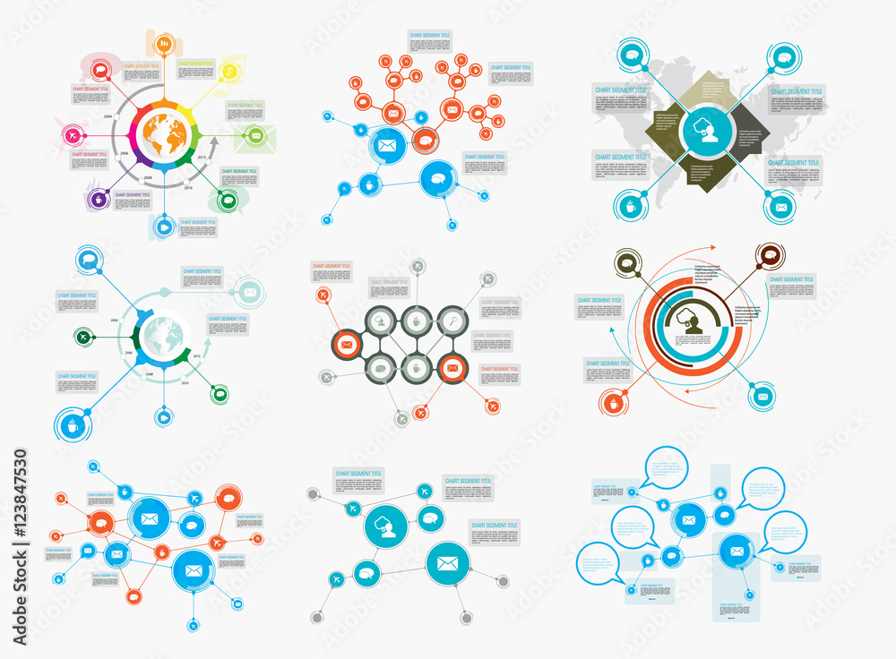 Collection of infographic vector design templates Stock Vector | Adobe ...