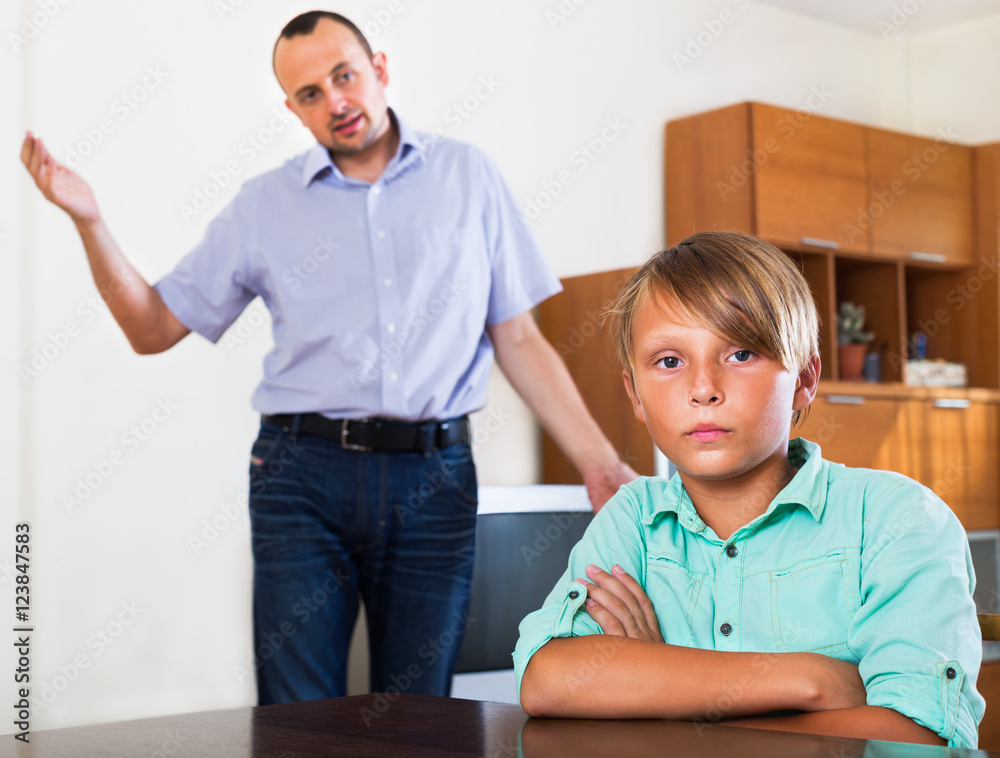 Father and teenage son argue Stock Photo | Adobe Stock