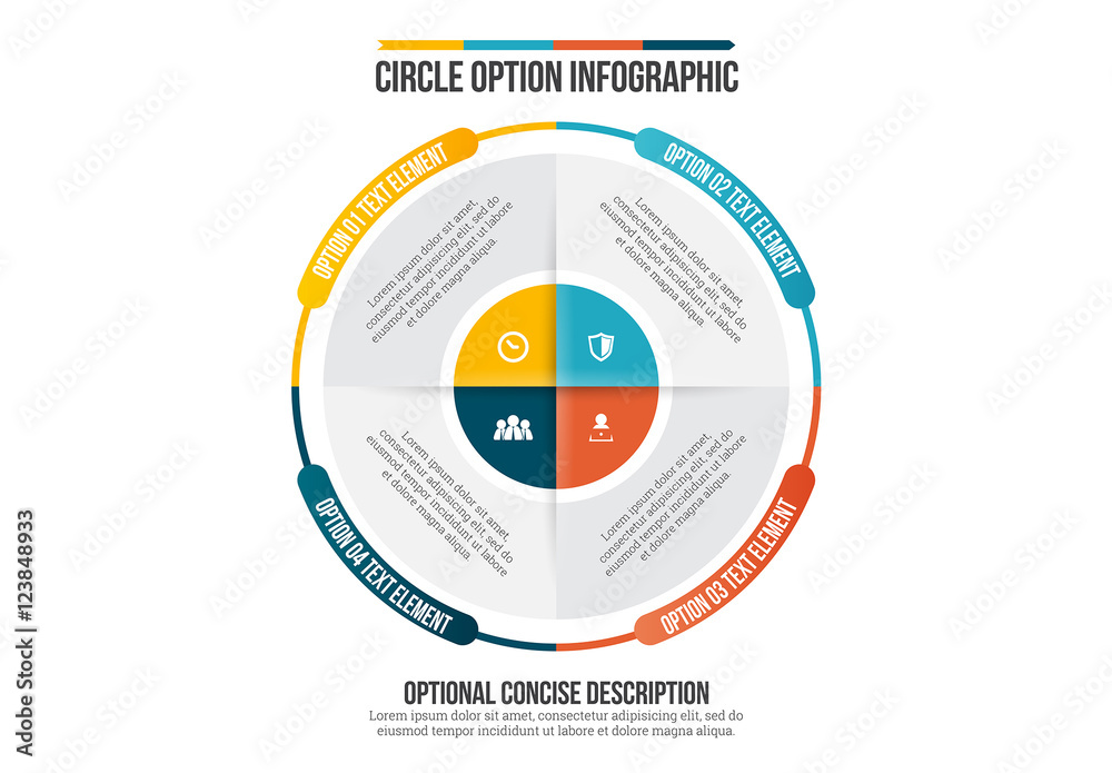Circle Option Infographic Stock Template | Adobe Stock