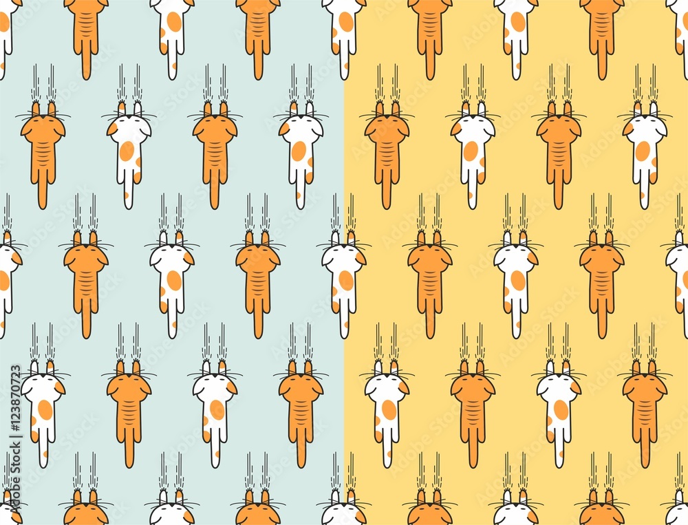 Cat scratch seamless vector pattern Stock Vector | Adobe Stock
