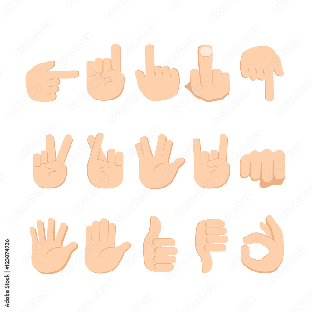 Hand emoji icon. abstract. sign. symbol. vector. Stock Vector | Adobe Stock