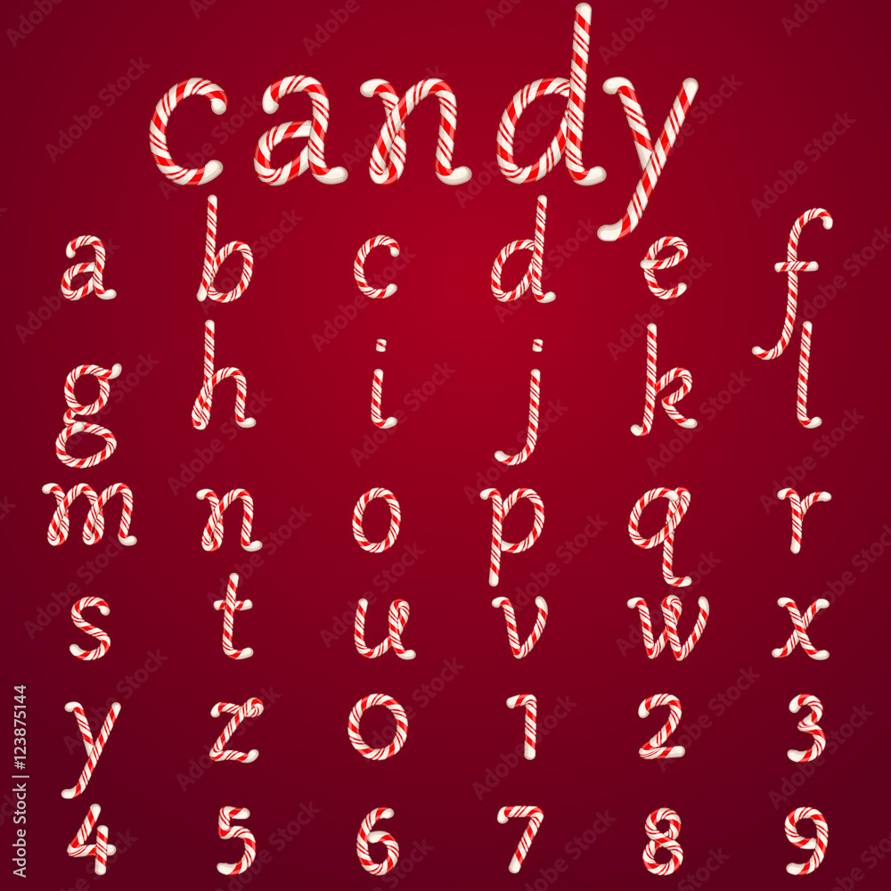 Alphabet candy style Stock Vector | Adobe Stock