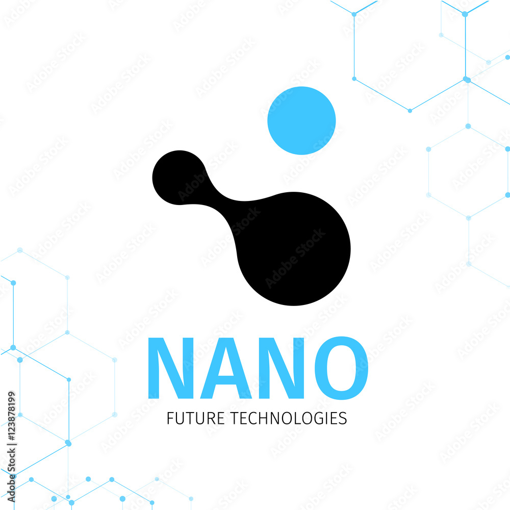 Nano logo - nanotechnology. Template design of logotype. Vector ...