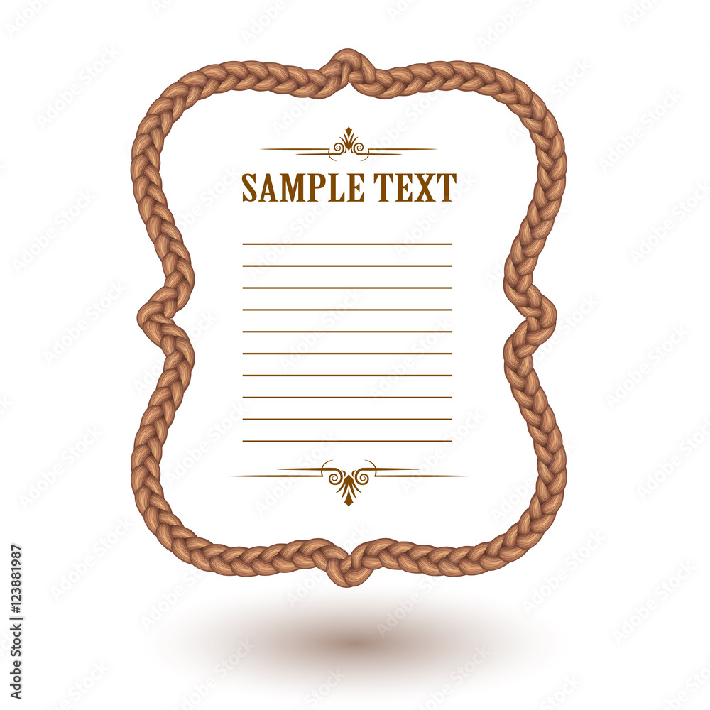 Braid Frame and border Stock Vector | Adobe Stock