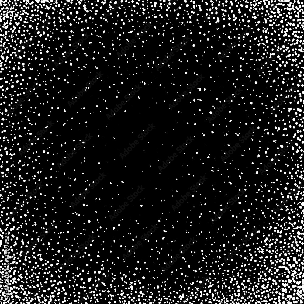 Square border frame with white dots on black background Stock Vector ...