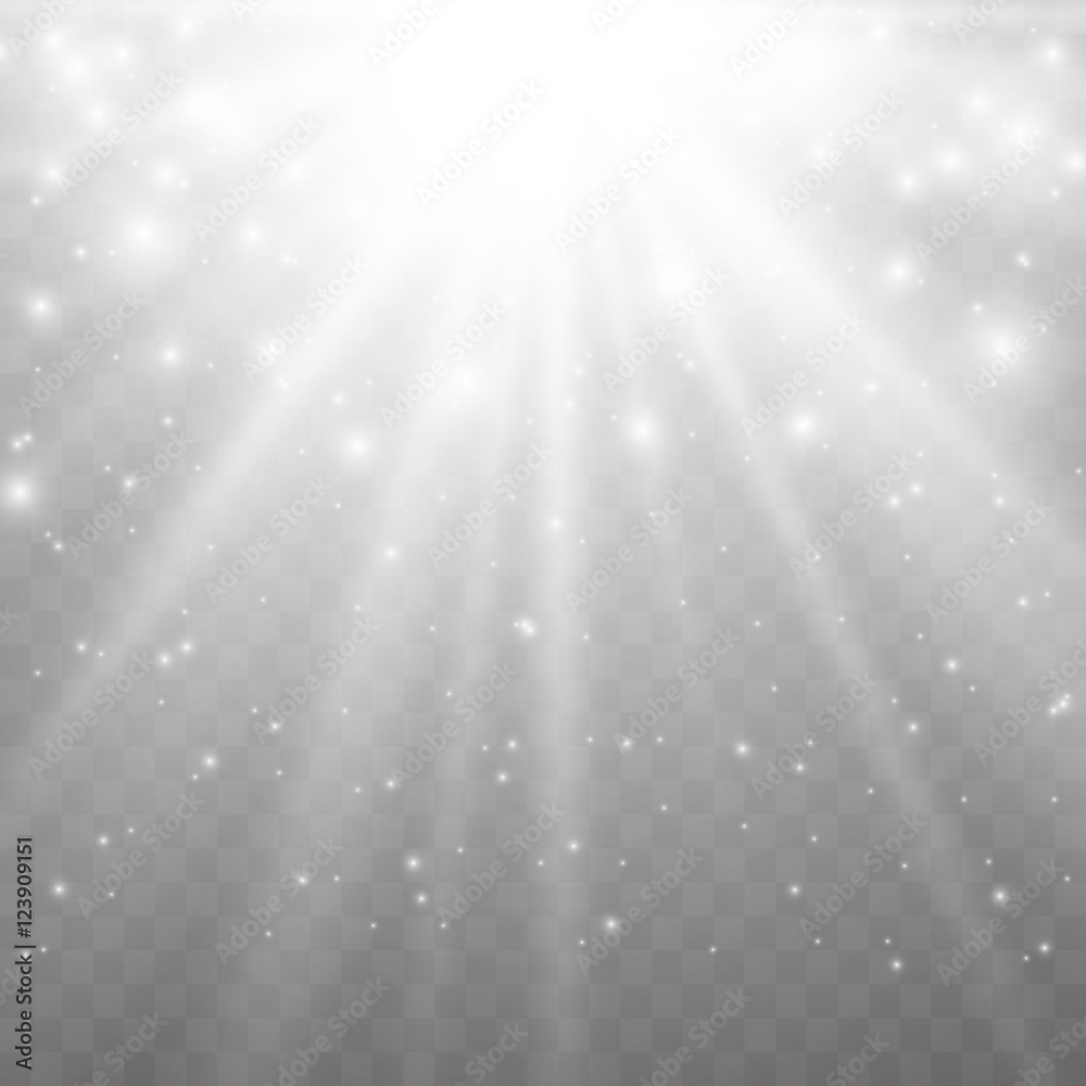light effect in sky, explosion on transparent background Stock Vector ...