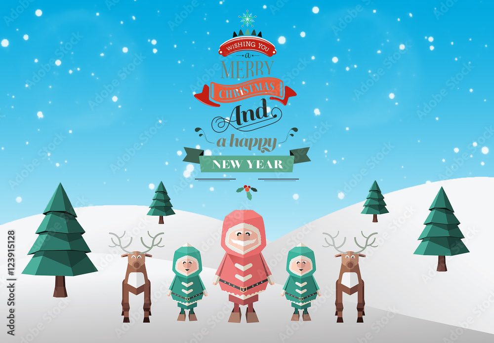 Christmas Characters Set Stock Template | Adobe Stock