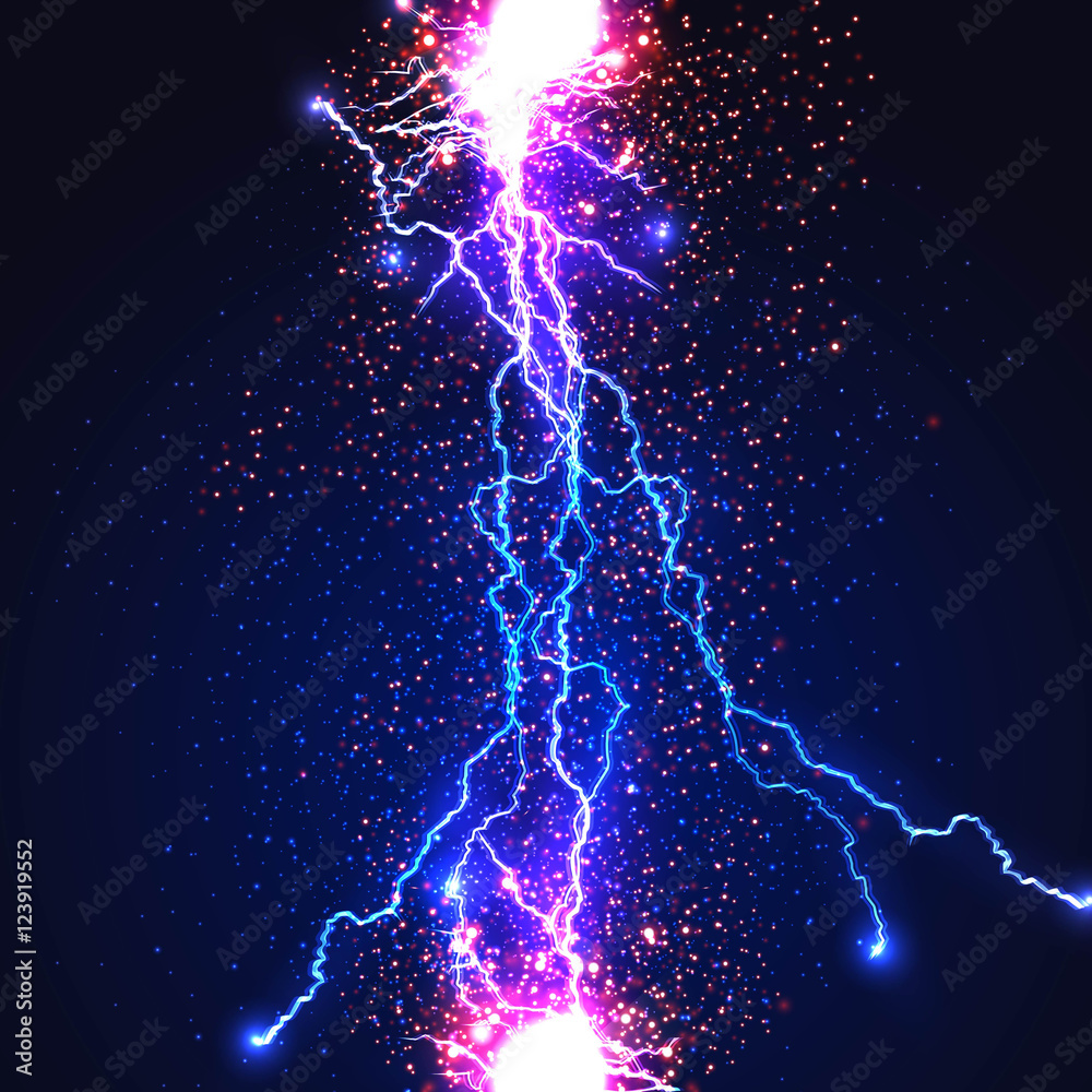 Lightning flash strike background easy all editable Stock Vector ...