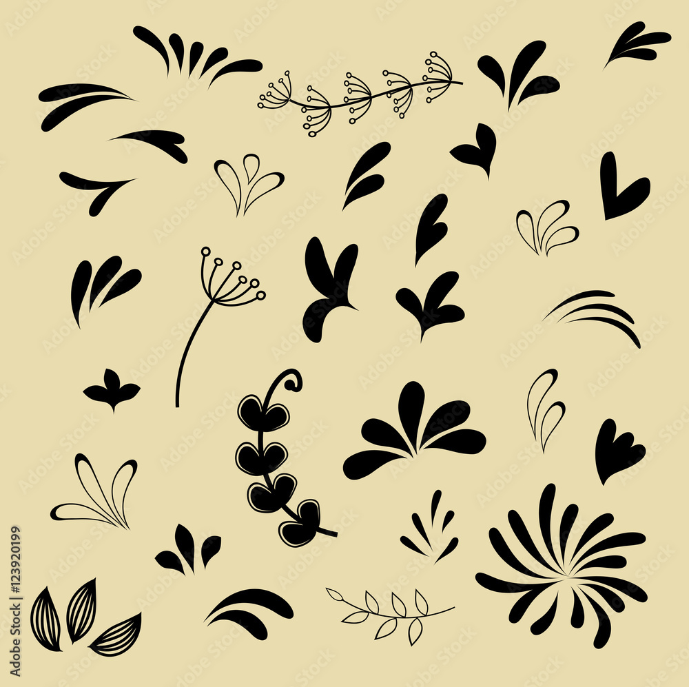 Rustic design elements set vector, Stock Vector | Adobe Stock