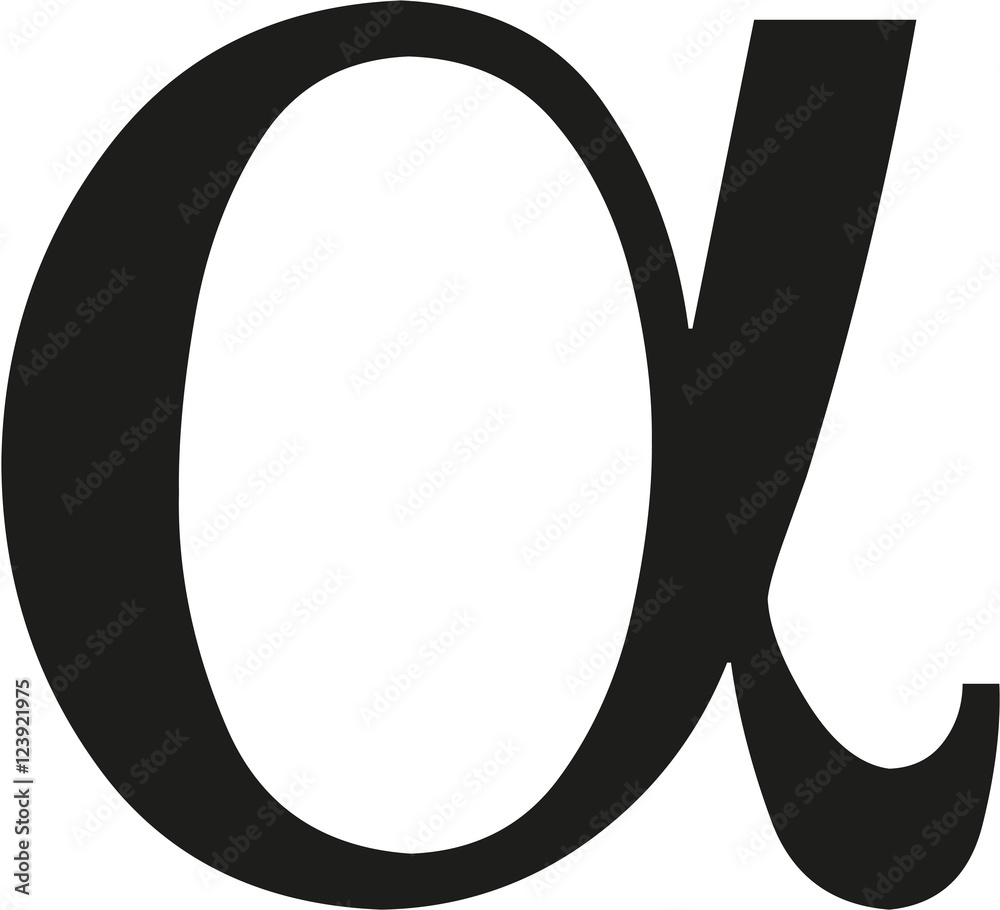 Alpha sign Stock Vector | Adobe Stock