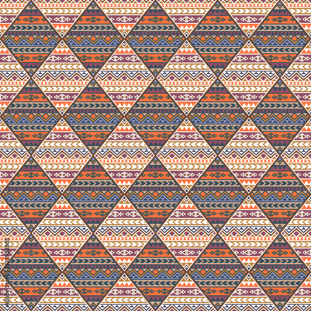 Aztec seamless pattern Stock Illustration | Adobe Stock
