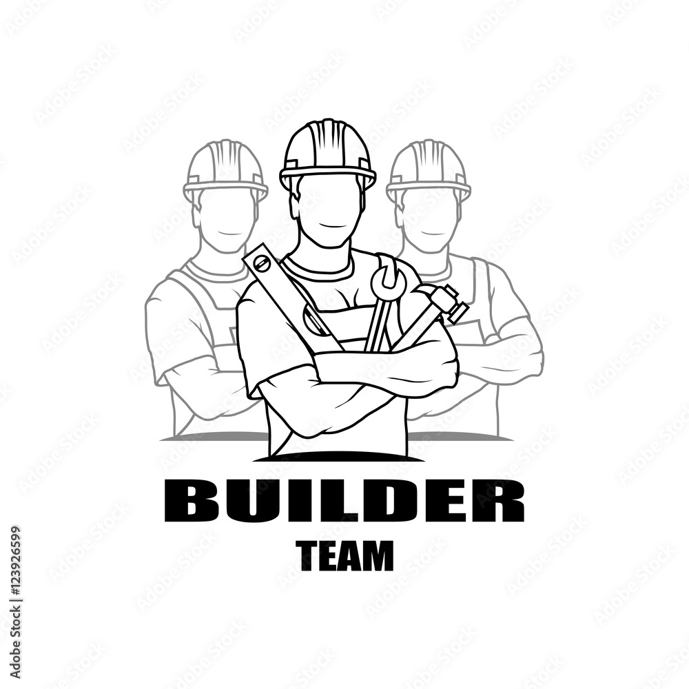 Worker Icon. Builder. Worker Man Logo. Worker Silhouette. Builder ...