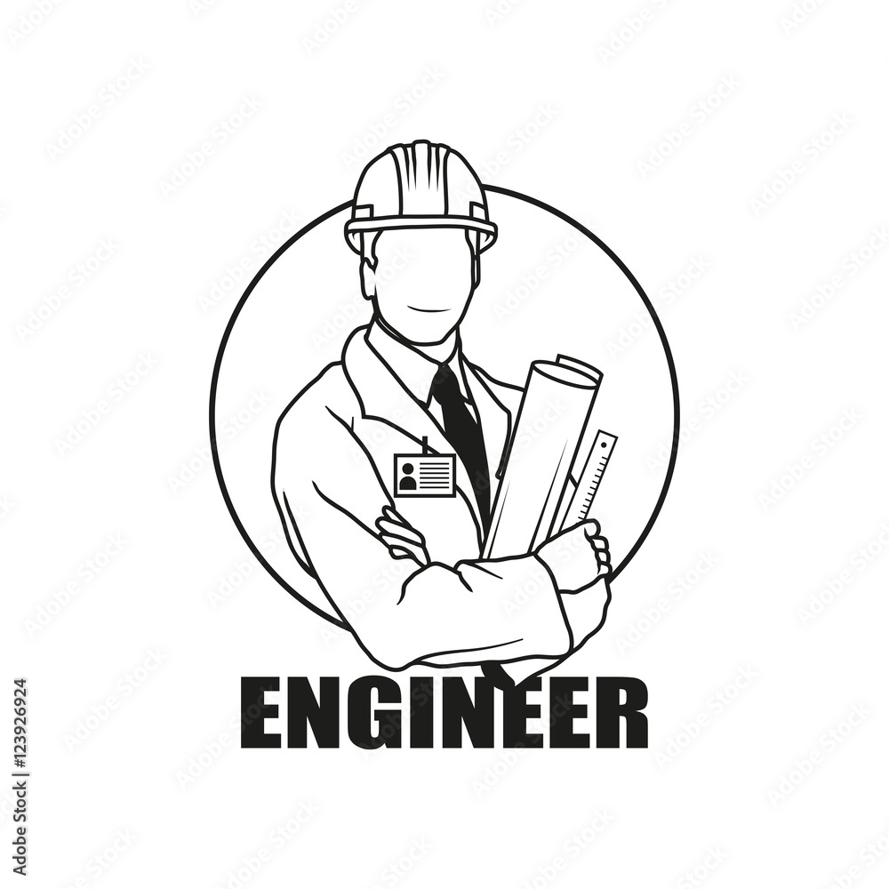 Engineer Man. Engineer Man Logo. Engineer Man Silhouette. Engineer Man ...