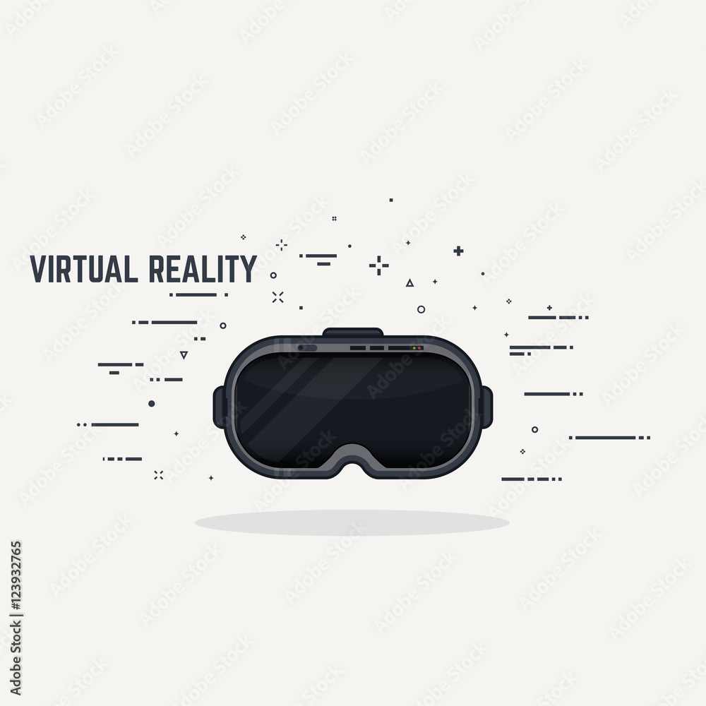 Virtual reality headset Stock Vector | Adobe Stock