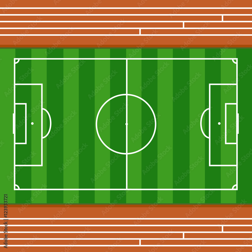 Football field with race track , Top view -vector illustration Stock ...