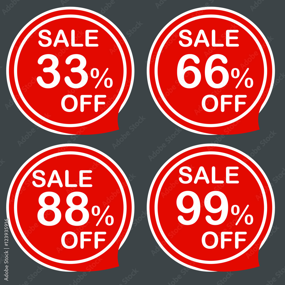 Discount sale price tags labels stikers. Icons isolated. Flat design ...