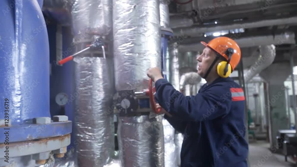 boiler heating system inspection. boiler maintenance or gas equipment ...