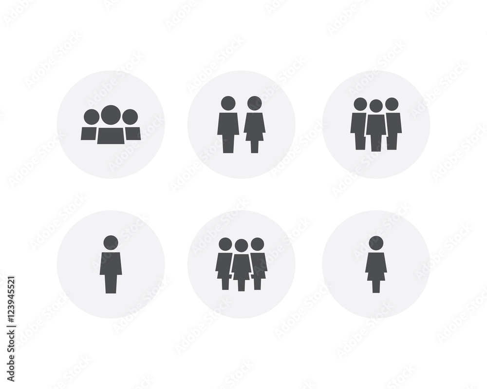 People pictogram icon set Stock Vector | Adobe Stock