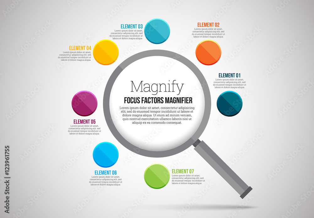 Focus Factor Infographic Stock Template | Adobe Stock