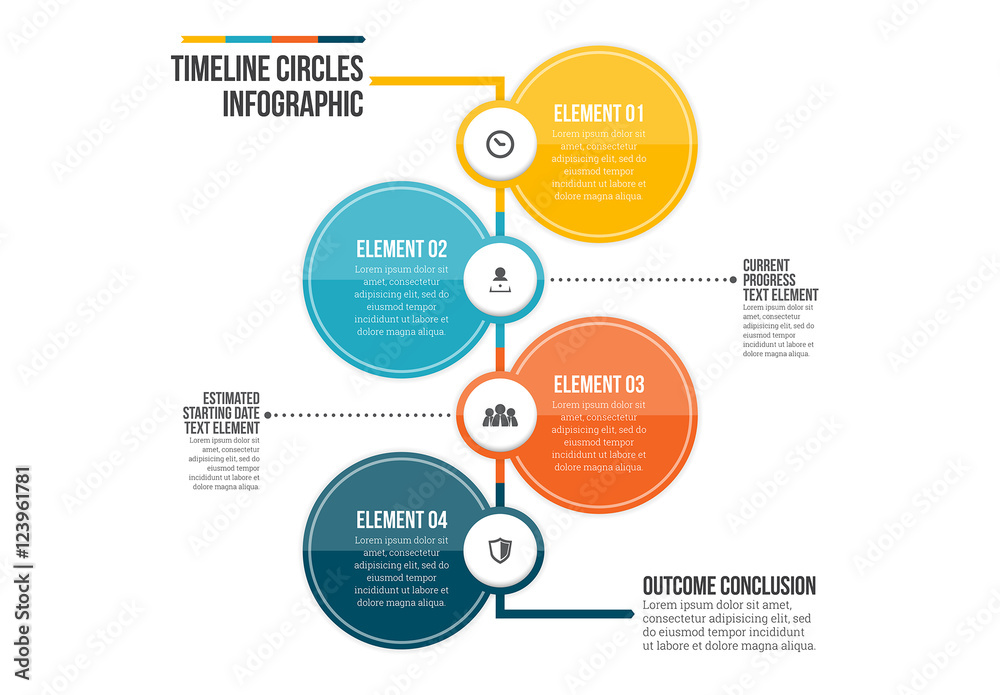 Timeline Circle Infographic 1 Stock Template | Adobe Stock