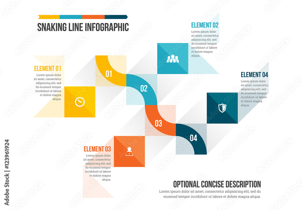 Snaking Line Infographic 1 Stock Template | Adobe Stock