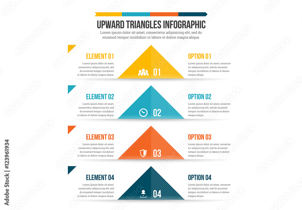 Upward Triangle Infographic 1 Stock Template | Adobe Stock