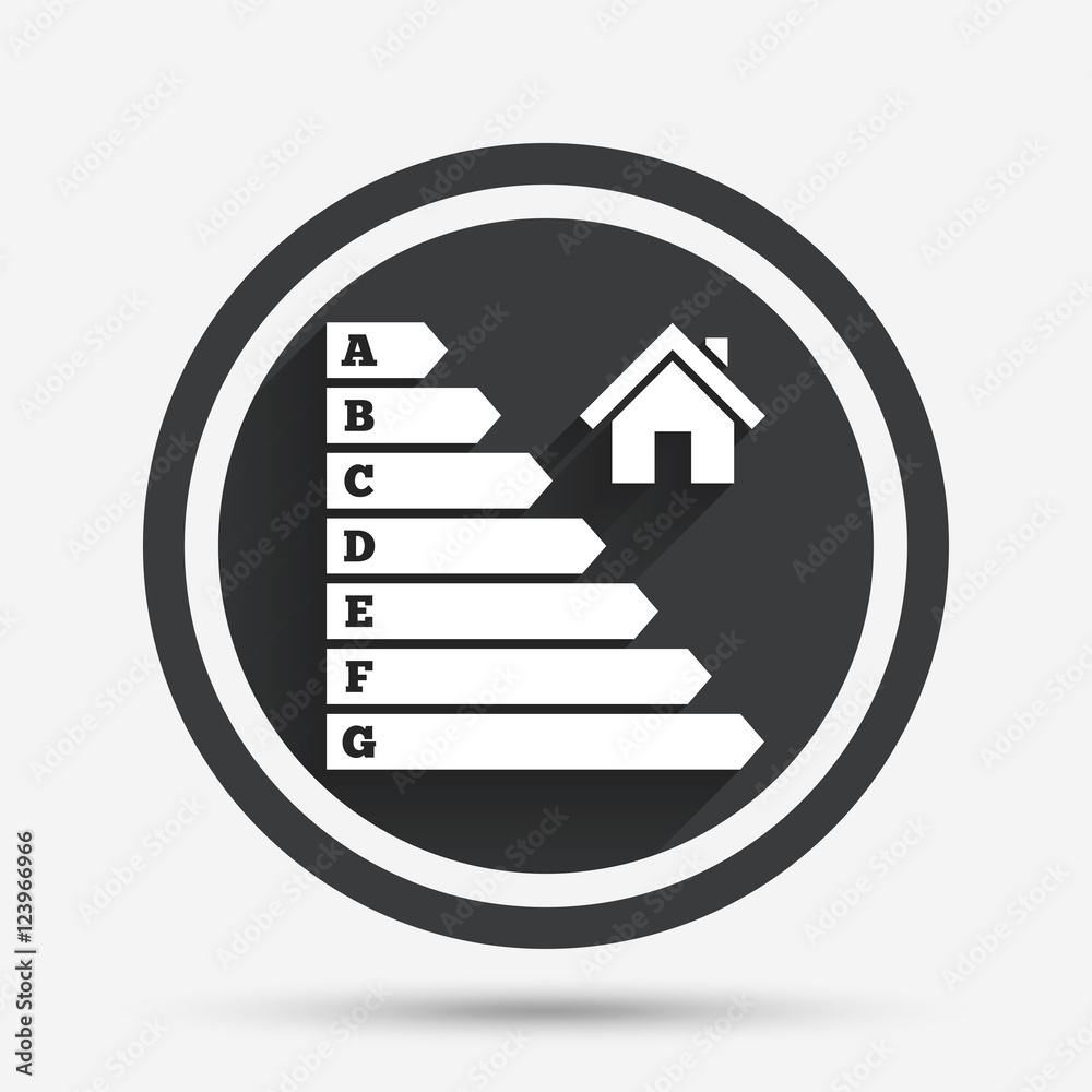 Energy efficiency icon. Electricity consumption. Stock Vector | Adobe Stock