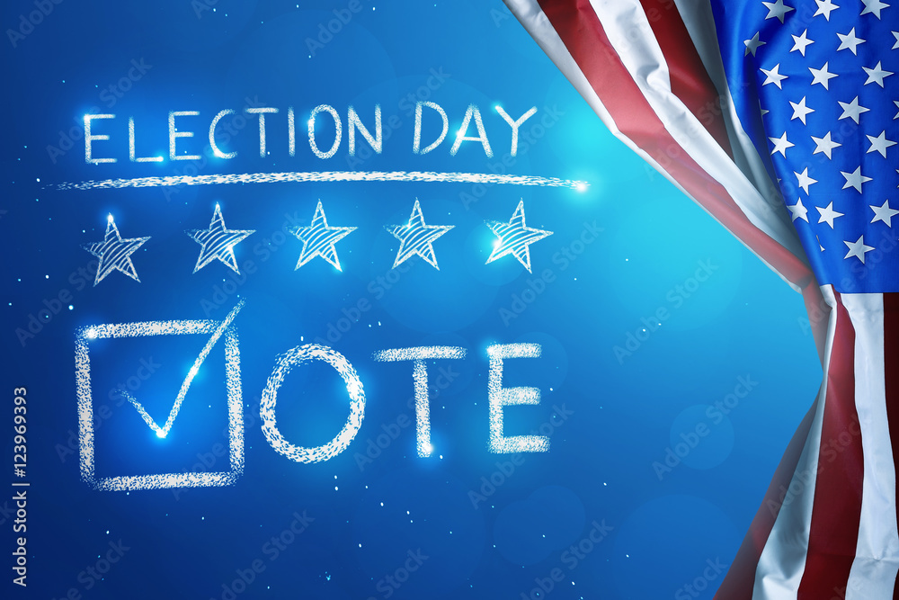Election Day with V shape checklist sign for voting Stock Photo | Adobe ...
