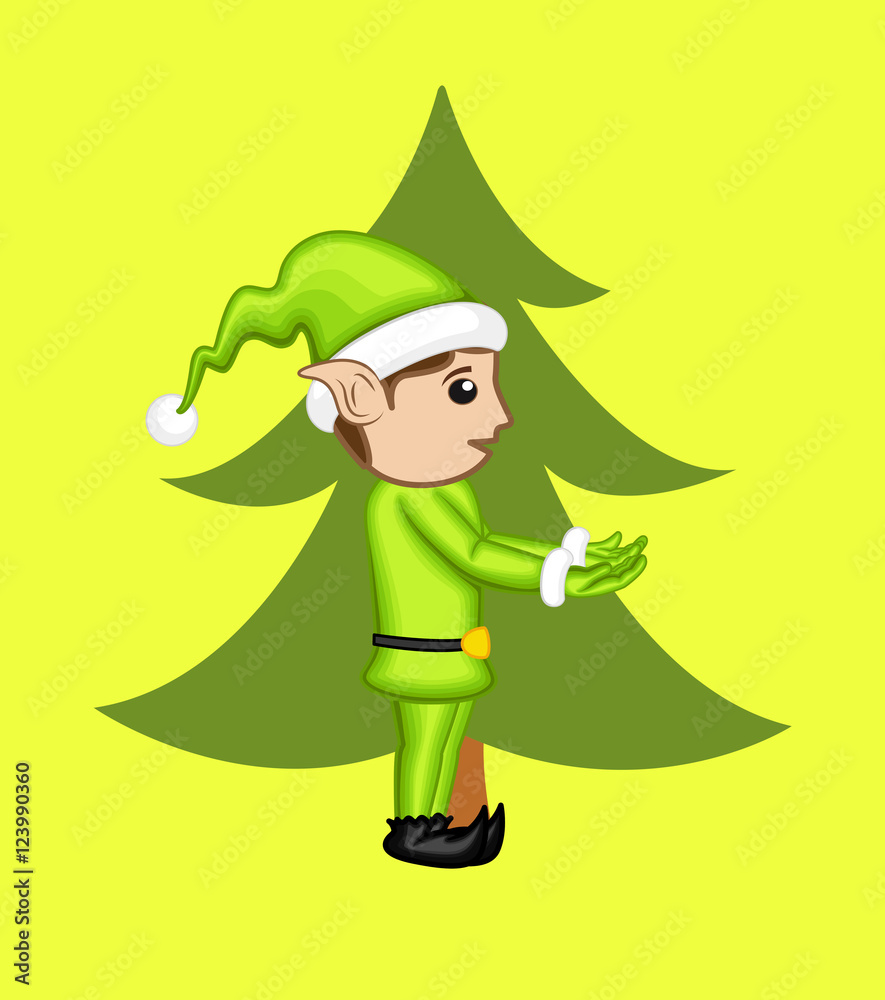 Kid Elf Character Side View Stock Vector | Adobe Stock
